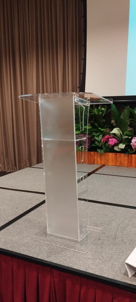 Classic Acrylic Rostrum [1100mmH] - Events Partner
