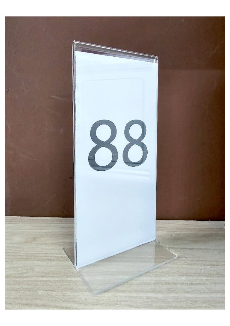 Acrylic Table Sign Stand - Events Partner