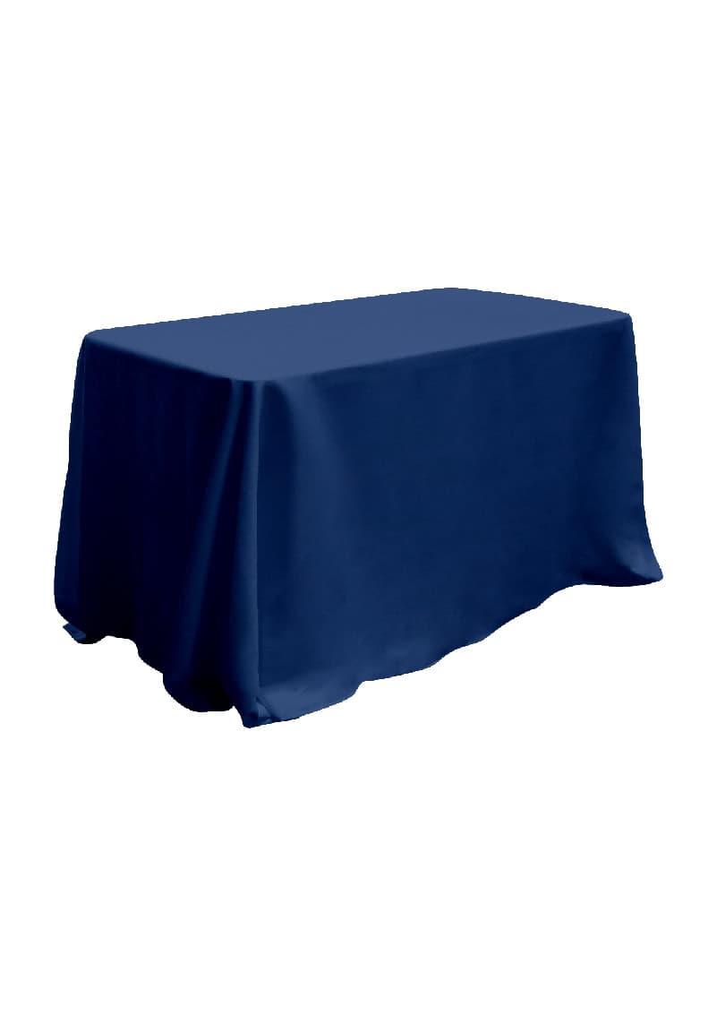 4FT Long Blue Linen Table - Events Partner